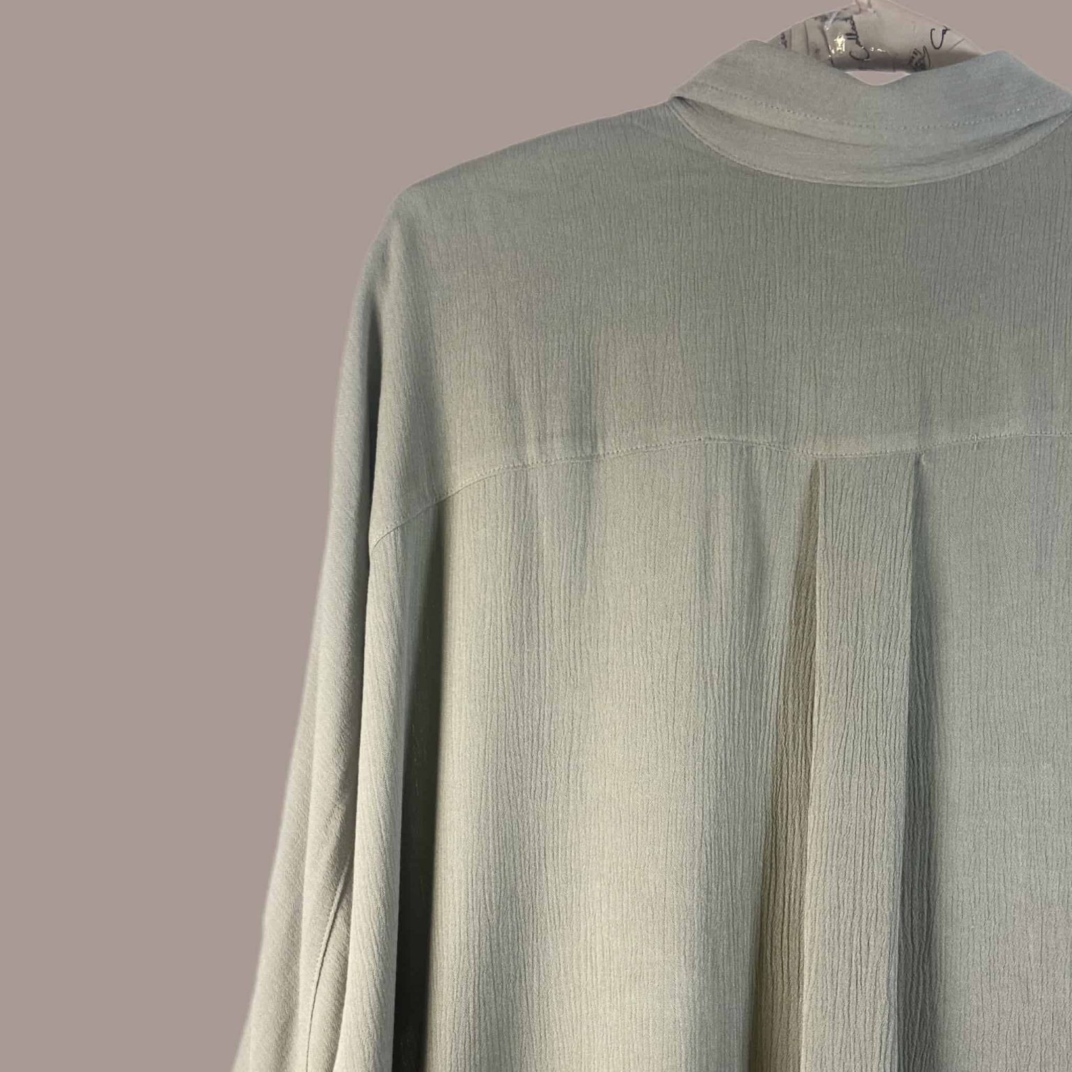 Flow Flow Verde - Blusa suelta de rayón corrugado - Artisans Collective