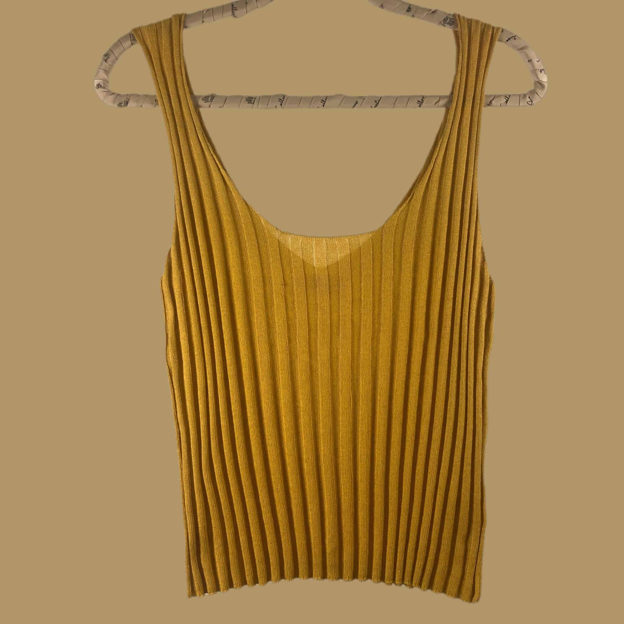 Top Must Mostaza - Top tiras de algodón - Artisans Collective