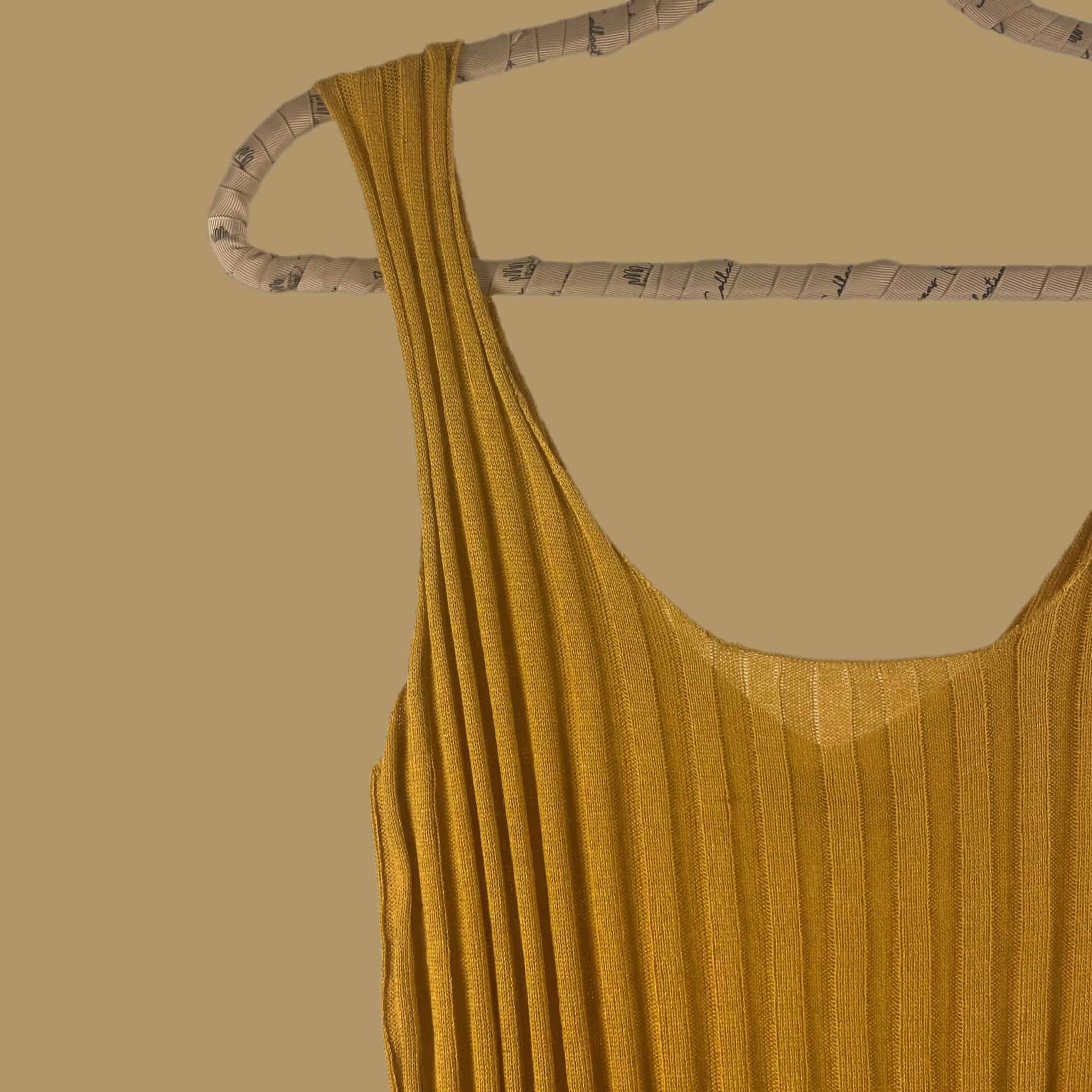 Top Must Mostaza - Top tiras de algodón - Artisans Collective